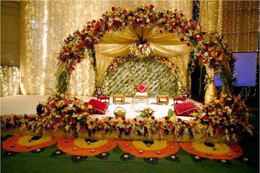 Gaye Holud or Turmeric on the Body Stage Decoration Idea - Bengali ...