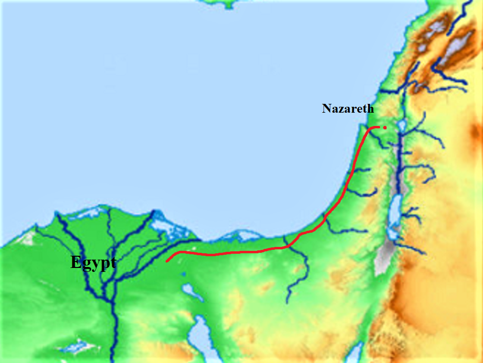 Mary, Joseph and Jesus Go to Egypt