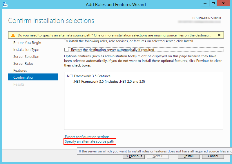 Do you need to specify an alternate source path while installing .net ... Do you need to specify an alternate source path while installing .net ...