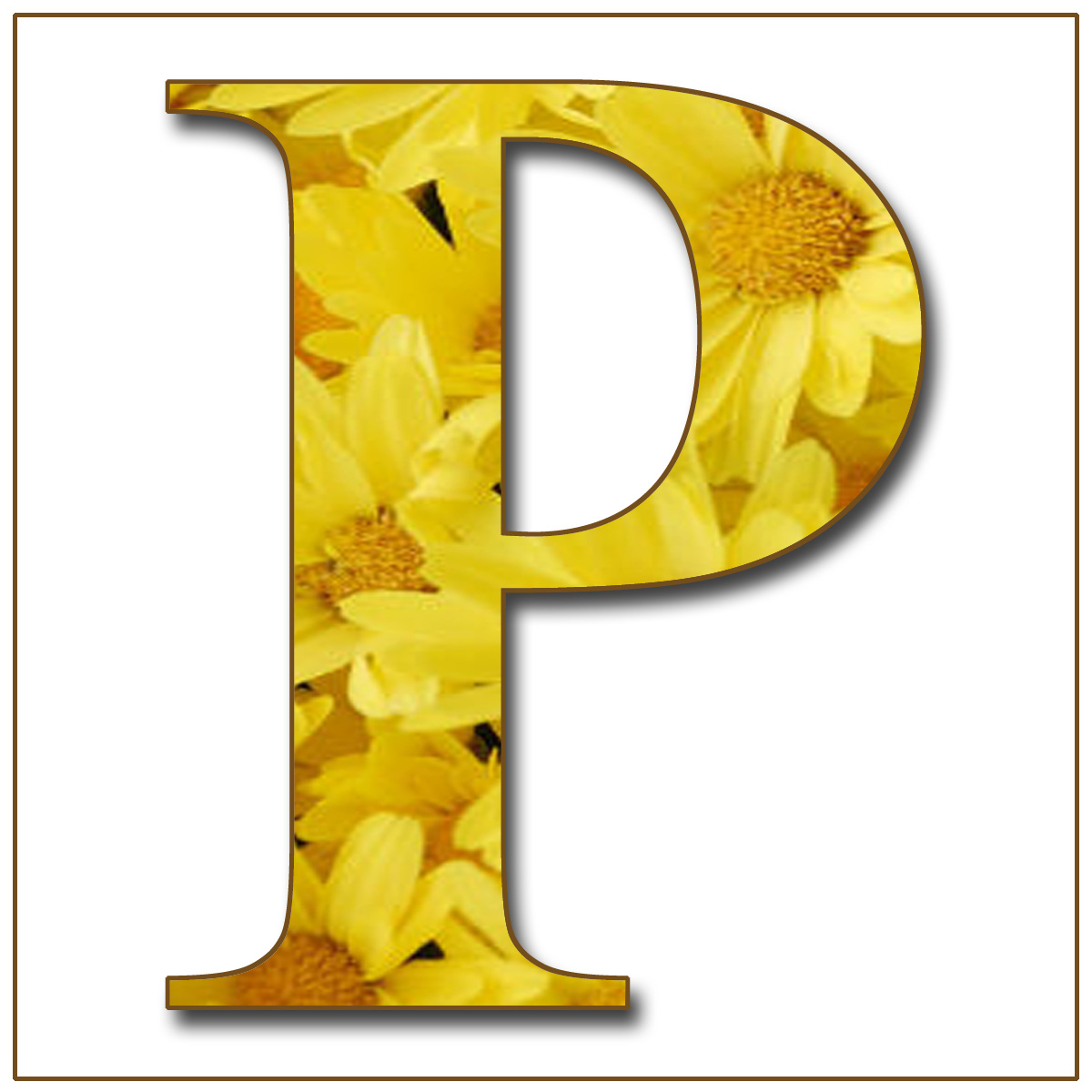 GRANNY ENCHANTED'S BLOG: "Yellow Flowers" Free Scrapbook Alphabet ...