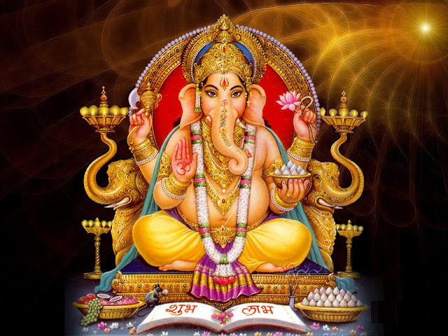 Lord Ganesha Shubh Labh HD Wallpapers Download | God Wallpaper Photos