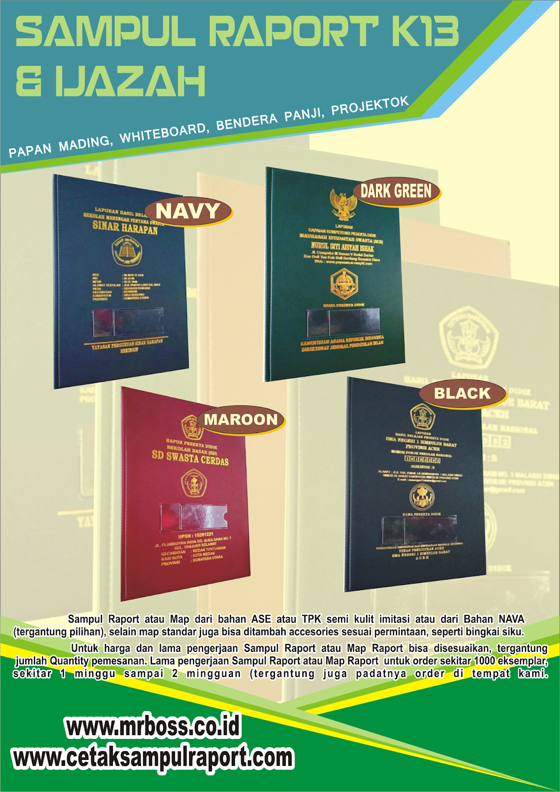 Cetak Map Raport dan sampul Ijazah WA 0821-4903-9161: Sampul Raport ...