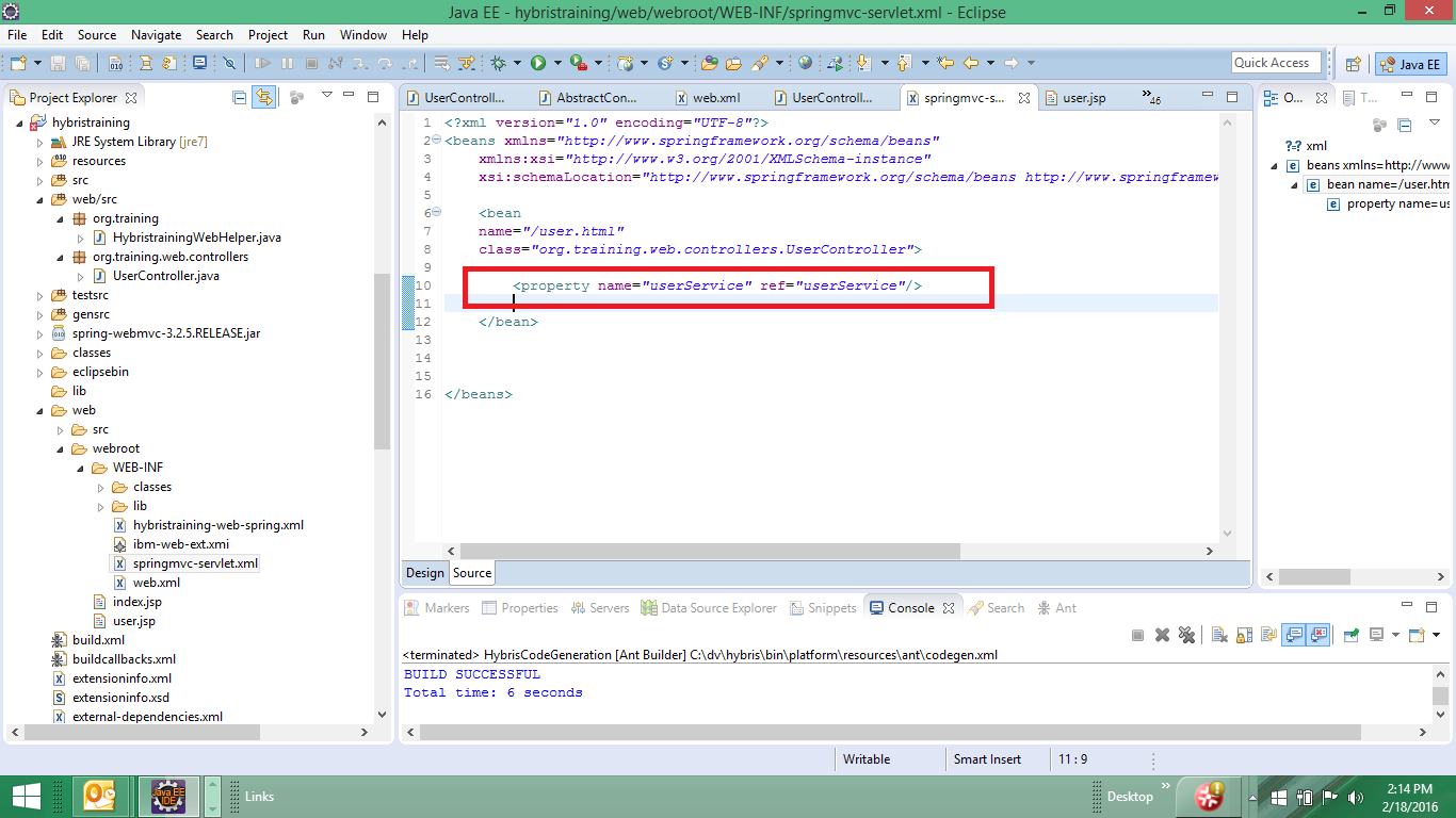 Hybris Basic: Exercise to how display user information on JSP page