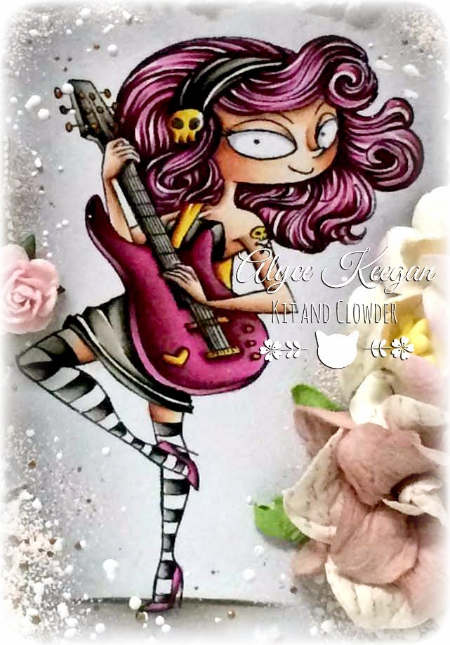 Rocker Chick + KKS Blog Hop! - Kit and Clowder Online Colouring Classes