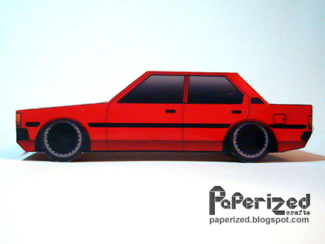 Toyota Corolla DX (KE70) Papercraft | Paperized Crafts