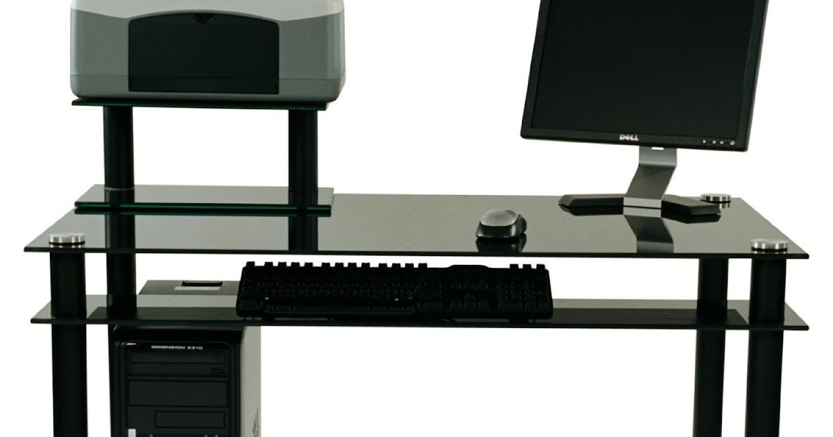 Glass Desk: Black Glass Desk