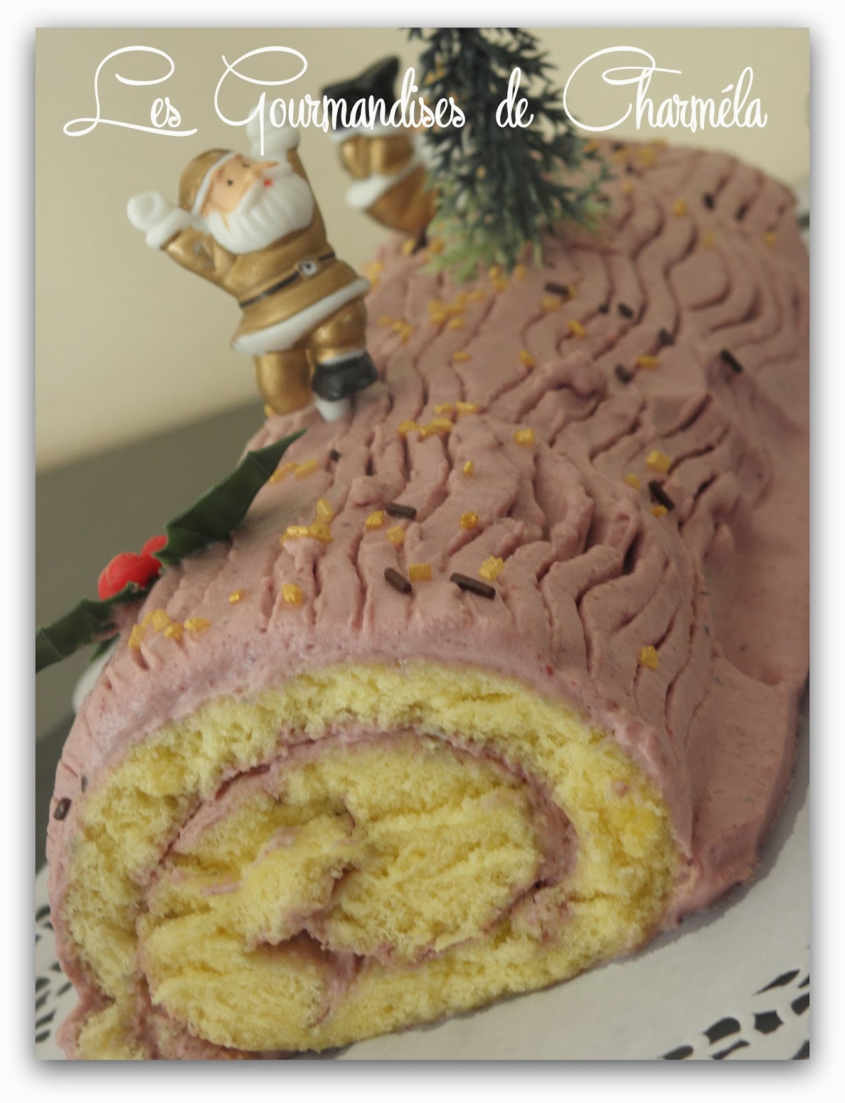Les Gourmandises de Charméla: Bûche de Noël aux Fruits Rouges