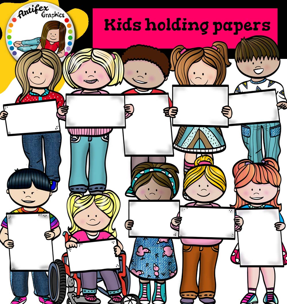 Artifex Graphics: Kids holding papers