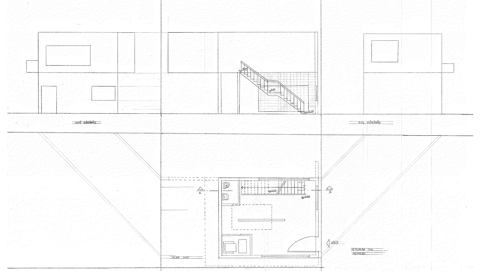 TASARIMLAR: MAKETİN PLAN,KESİT VE GÖRÜNÜŞ ÇİZİMLERİ