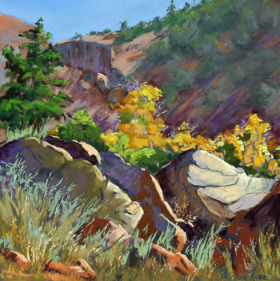 Fine Art by Patricia Rose: Painting Fall Colors in Zion National Park