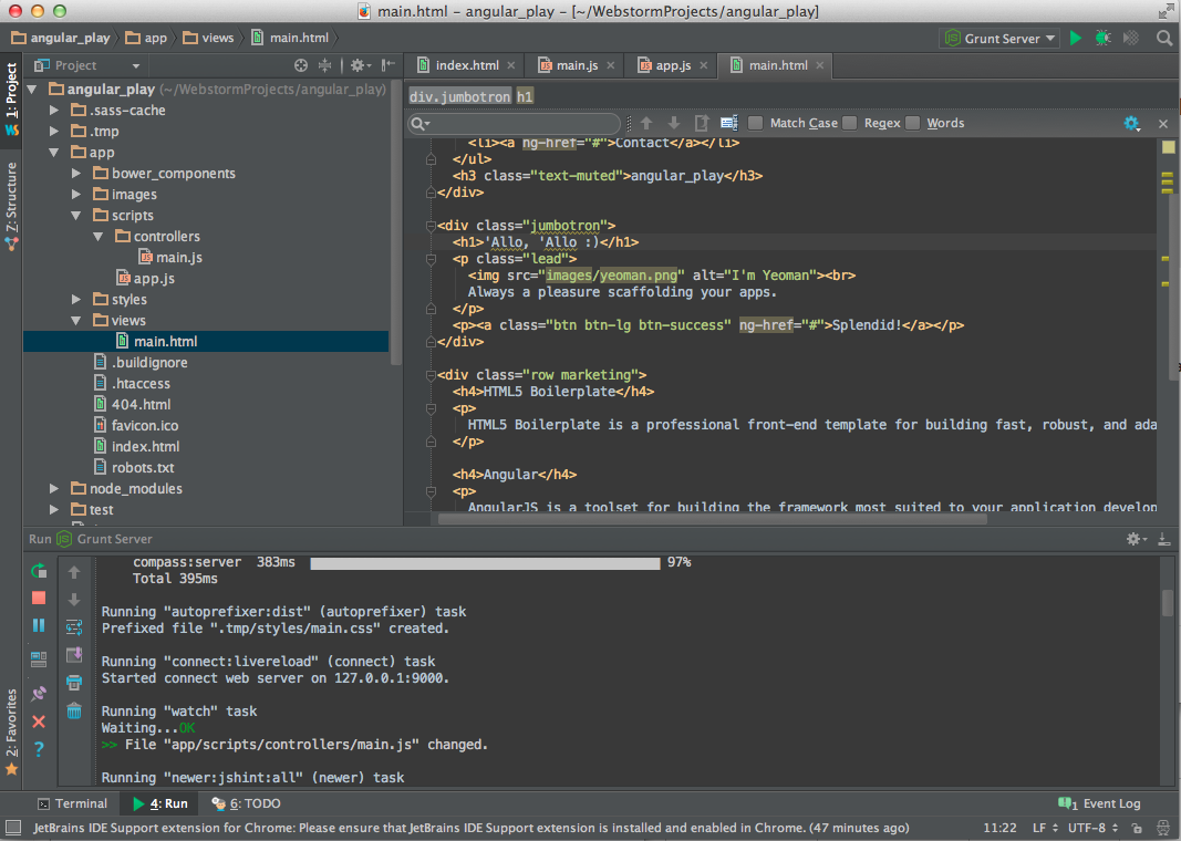 simple is better than complex: Play with Angular: Get help from YEOMAN and Debugging with WebStorm