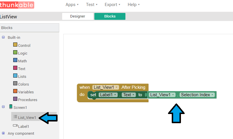 Tutor dos Nerds: Como utilizar o elemento ListView no Thunkable/app Inventors