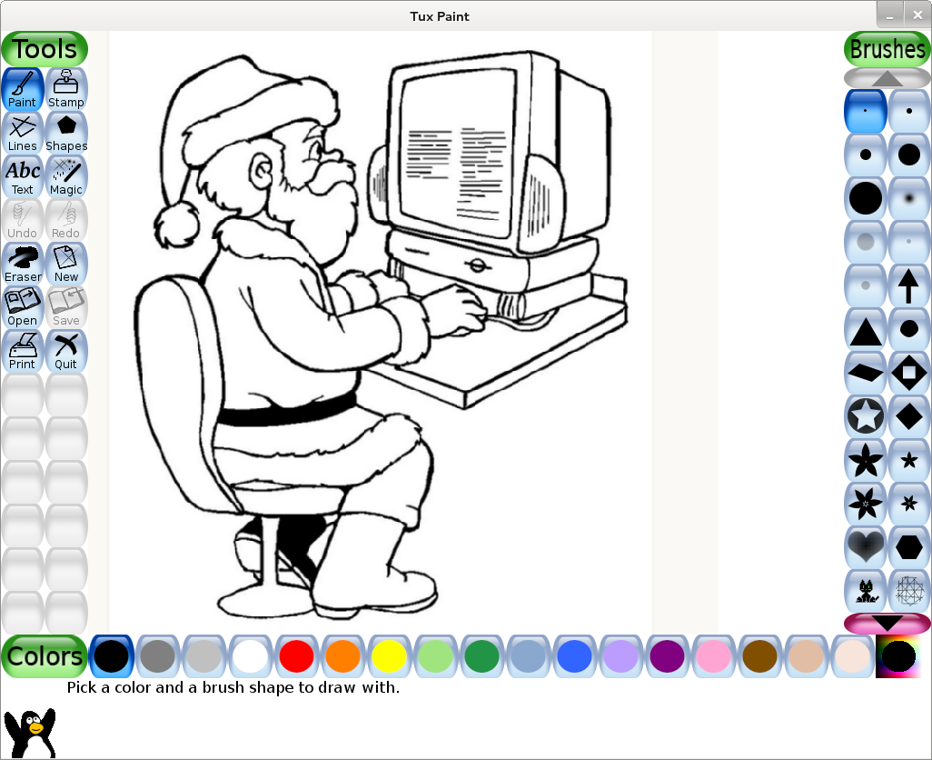 Tuxpaint coloring book.