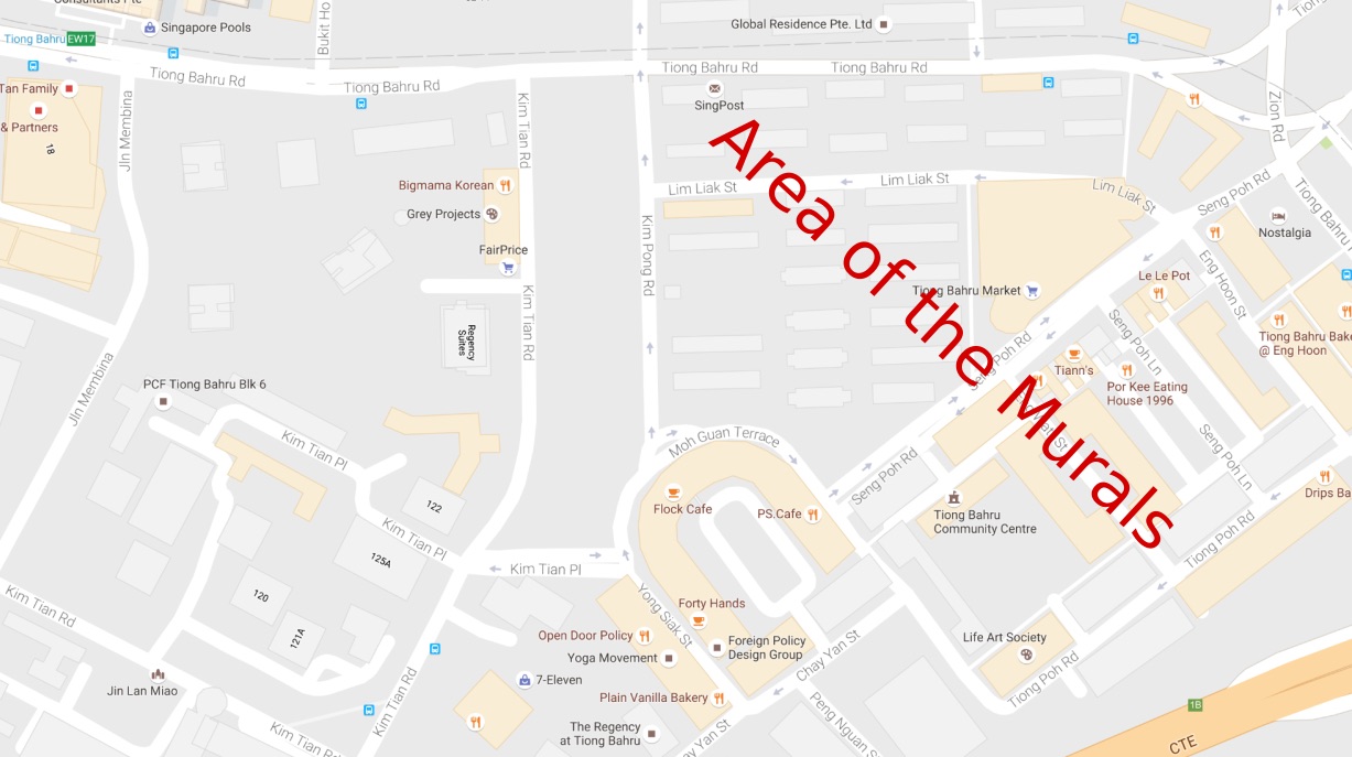 Heritage Murals (And Other Art Murals) @ Tiong Bahru; Singapore | Moonlit