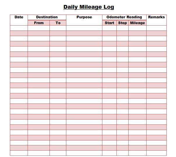 30 Free Mileage Log Templates - Excel Log Sheet Format - Project ...