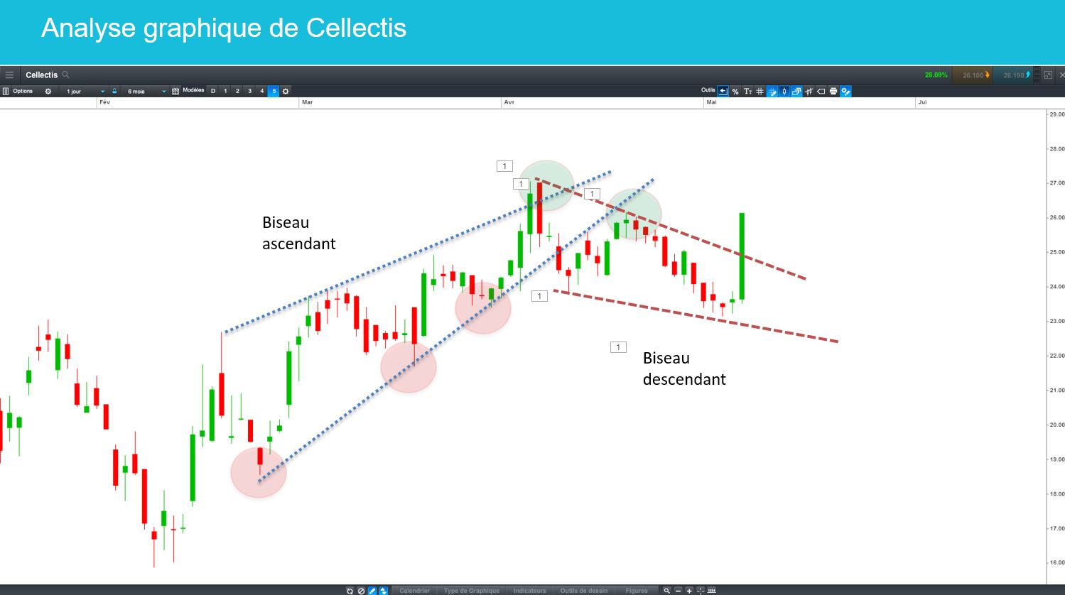 Analyse technique de Cellectis. | TRADOSAURE TRADING