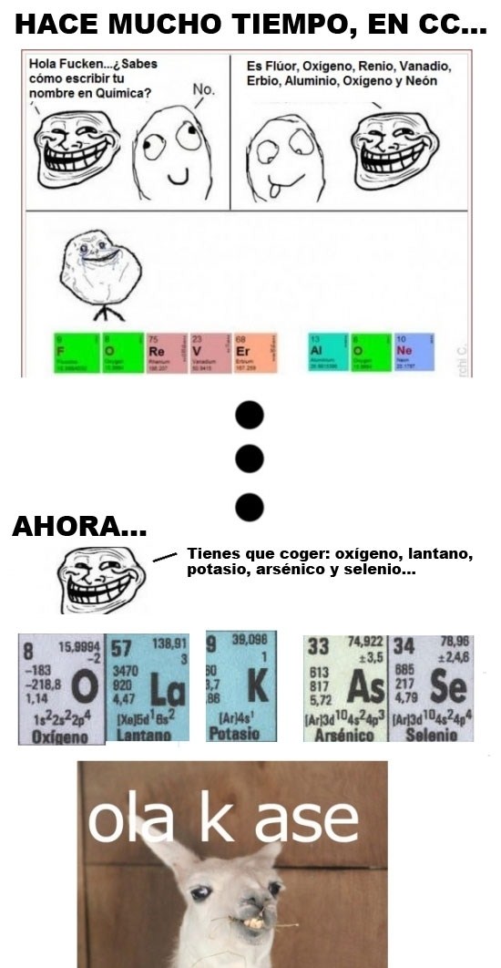 Memes: Así, si me aprendo la Tabla periódica xD jajaja