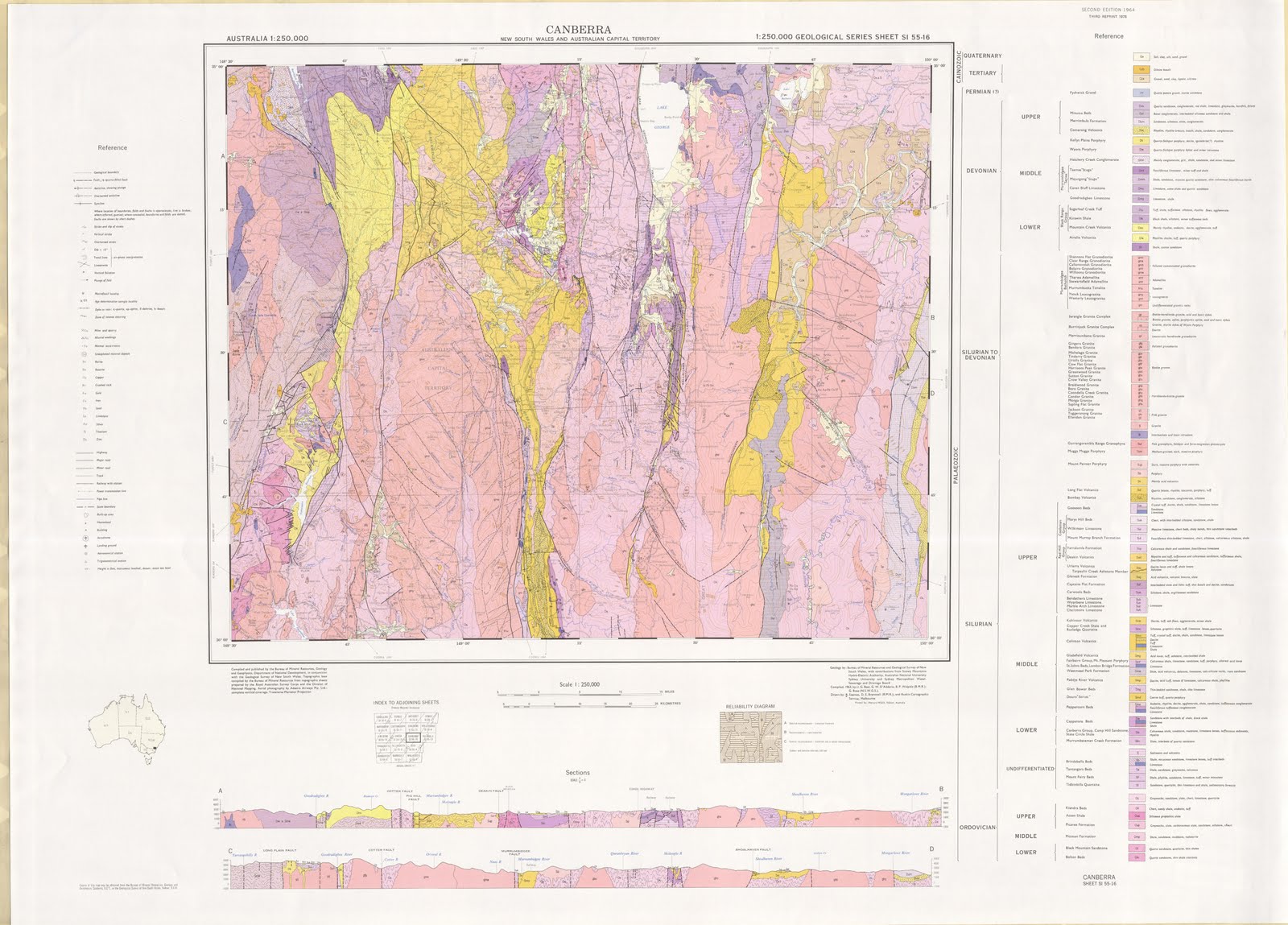 Cameron Anderson Architecture QUT: Canberra 1:250 000 Geological Map ...
