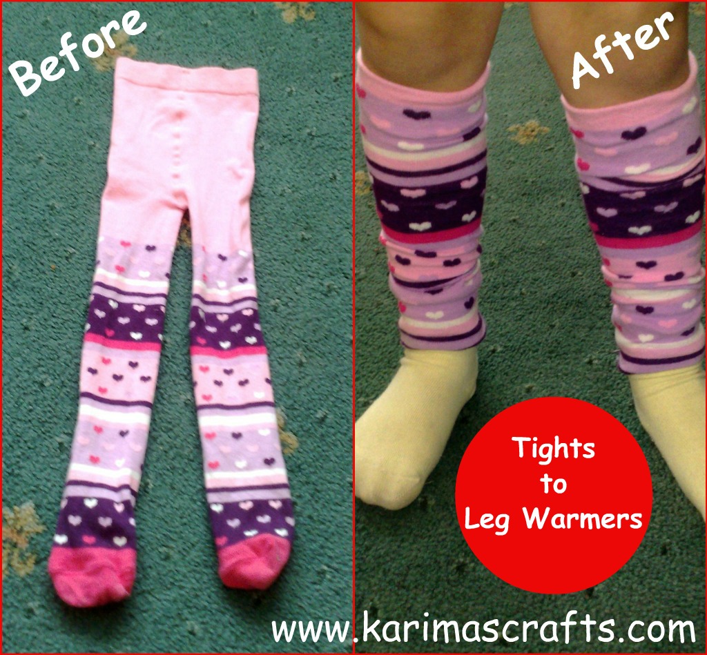 Karimas Crafts How To Make Leg Warmers Out Of Tights Or Socks