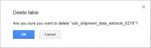 Remove Tables in BigQuery