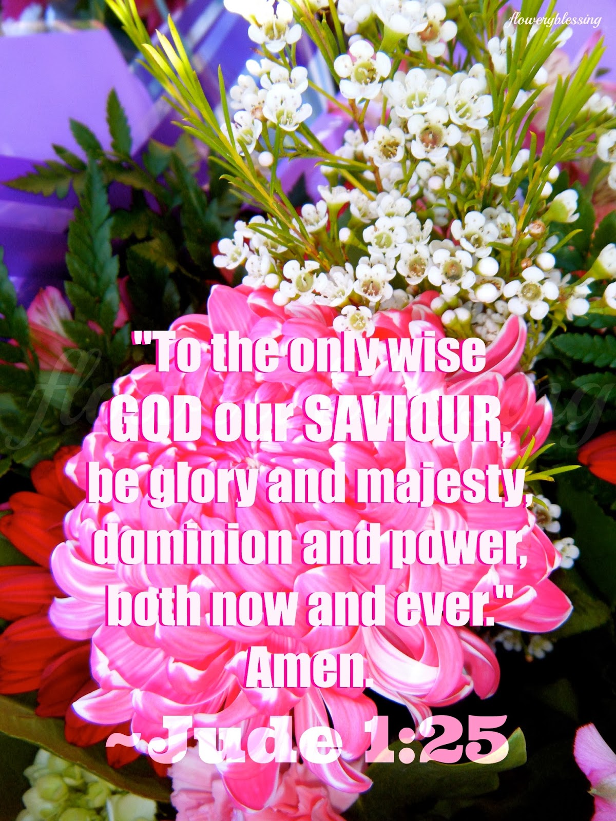 Flowery Blessing: "To the only wise GOD our SAVIOUR, be glory and ...