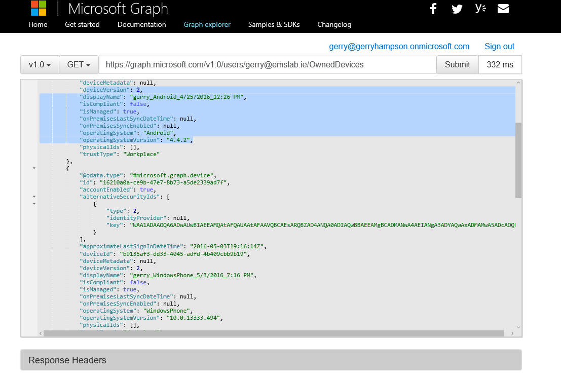 Gerry Hampson Device Management: Use REST APIs to access Microsoft ...