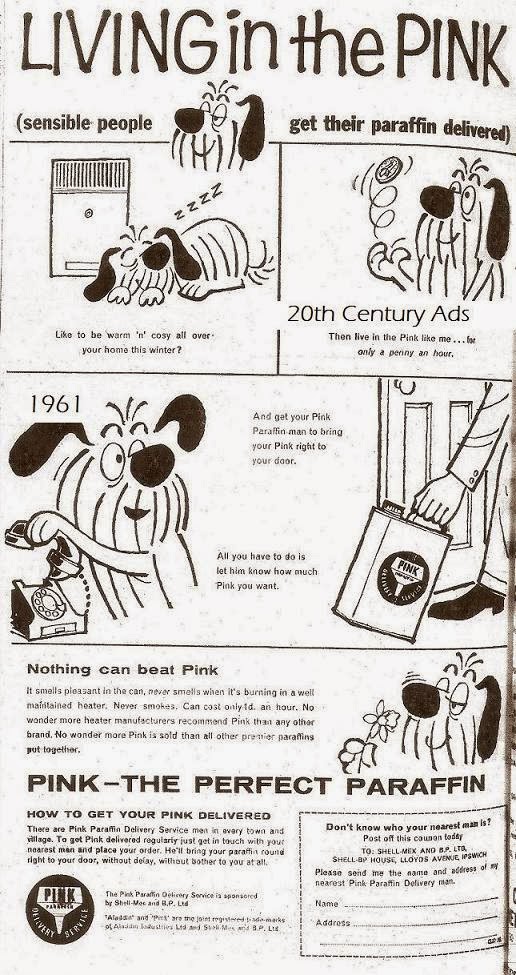 20th Century Ads: Aladdin Pink Paraffin - A Sensible Dog And A Pongo...