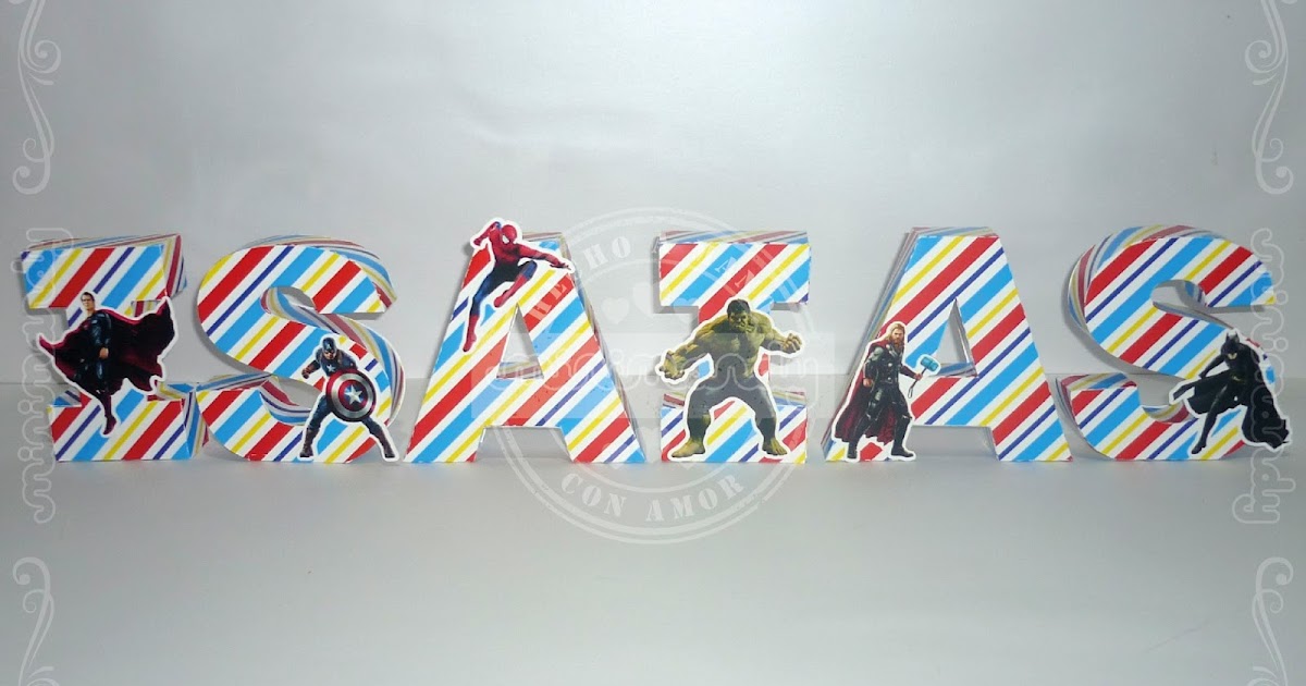 MinimandySign: Letras corpóreas de papel - Marvel & DC