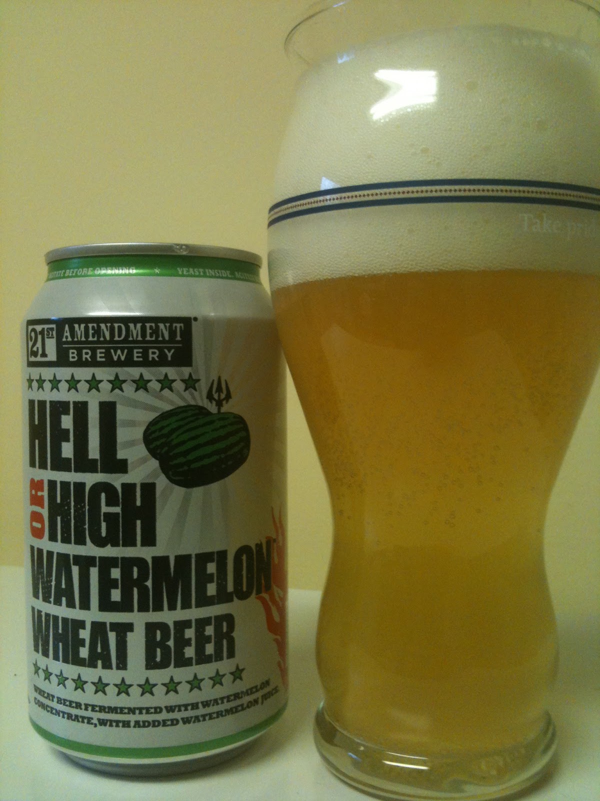 Cervejas Americanas: 21st Amendment - Hell or High Watermelon Wheat Beer
