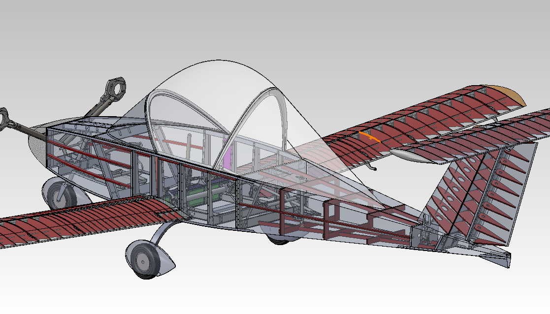 aviação experimental: cri cri mc-15 aircraft solidworks