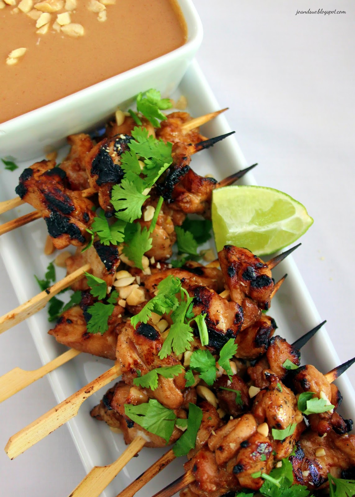 Jo and Sue: Thai Inspired Chicken Satay with Peanut Sauce