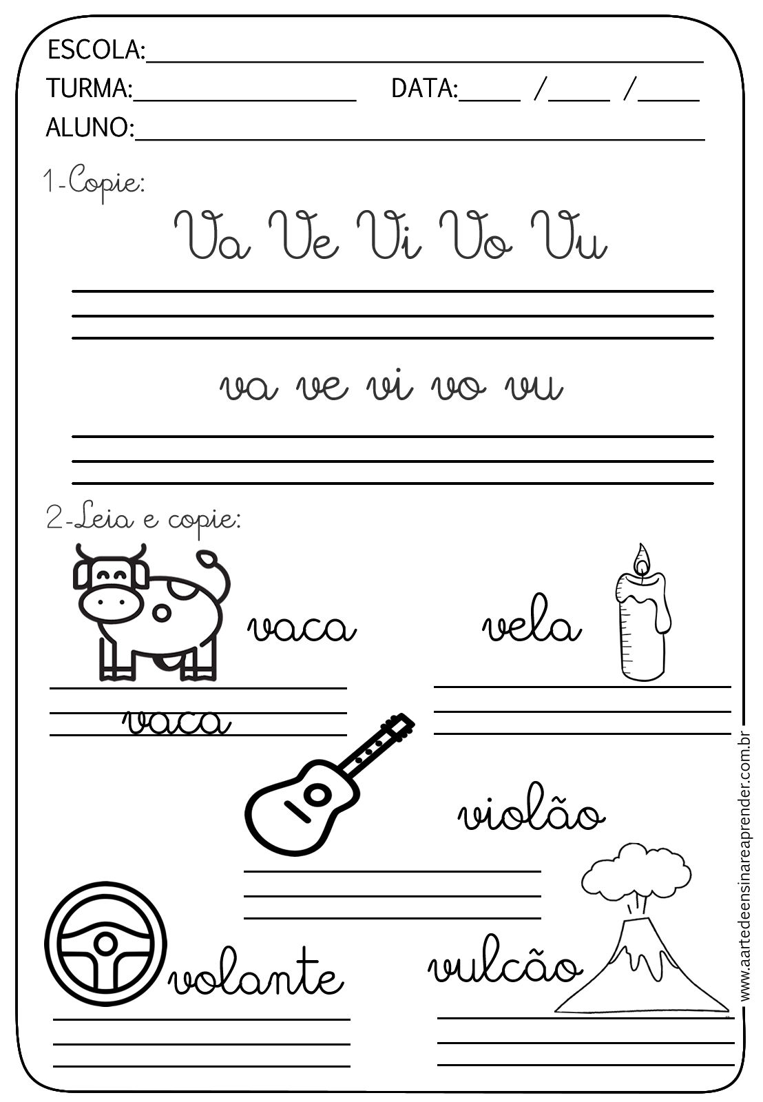 Atividades Com A Letra V 2 Ano - RETOEDU