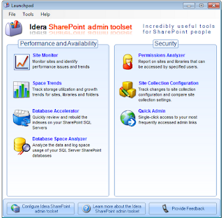 Living and breathing the world of Microsoft: Free SharePoint Admin Toolset