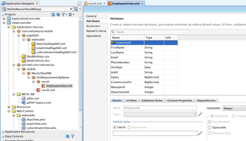 Andrej Baranovskij Blog Master Detail Adf Bc Web Service For Adf Mobile