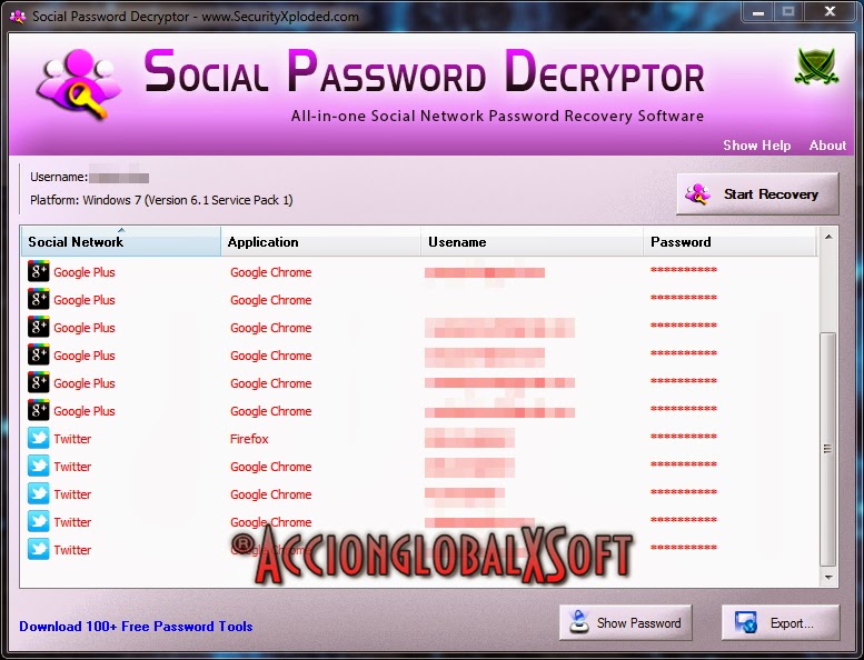 Social Password Decryptor 4.0 + Portable [Recupera contraseñas de redes ...