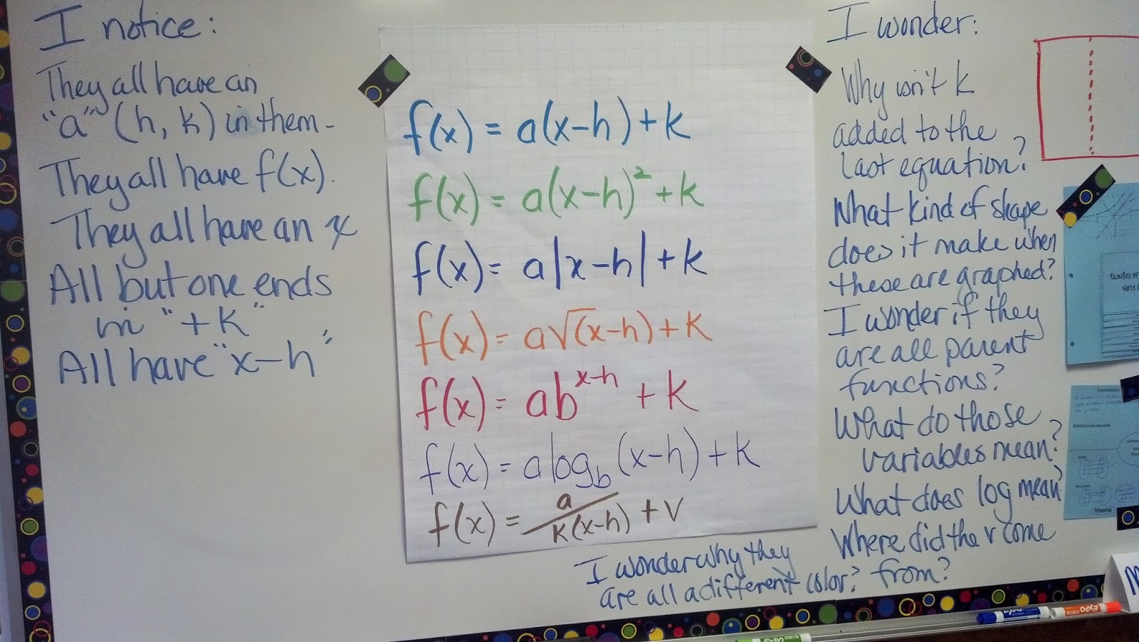 Algebra's Friend: Our first noticing and wondering!