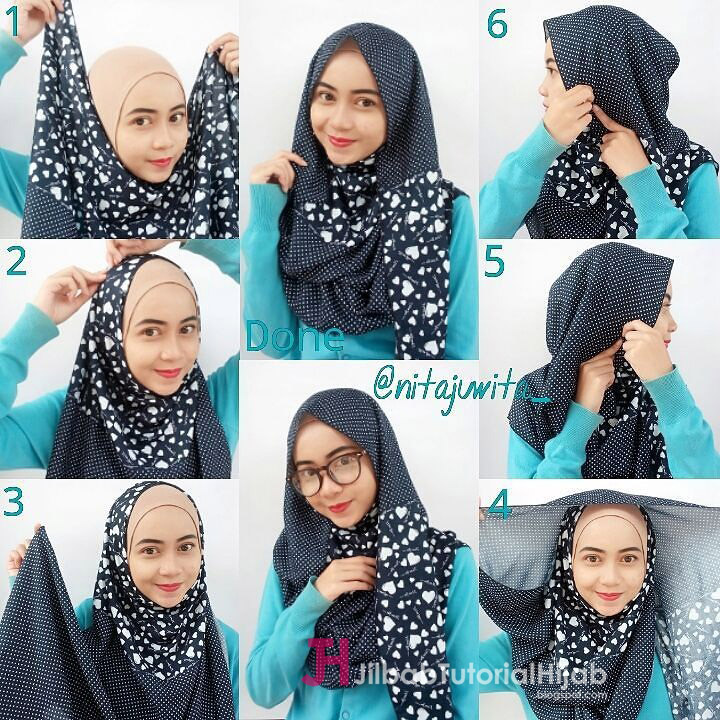 Tutorial Cara Memakai Hijab Bermotif | Jilbab Tutorial Hijab