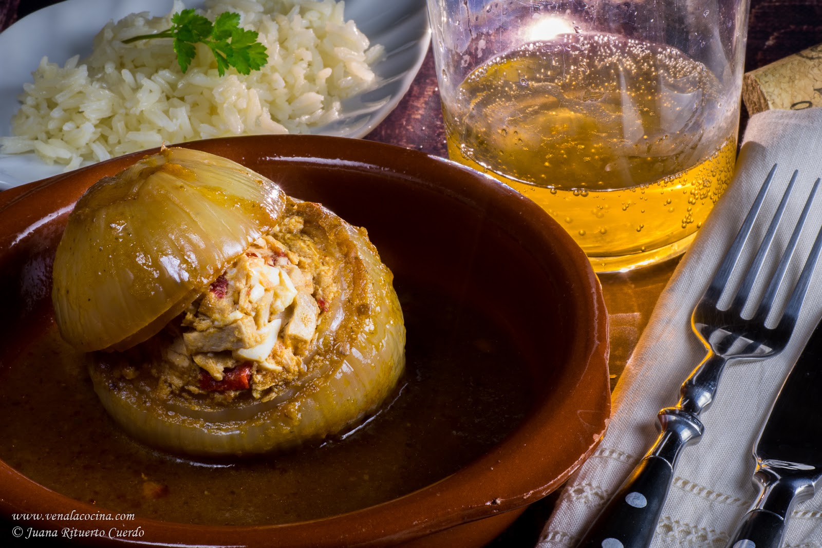 Cebollas rellenas de bonito