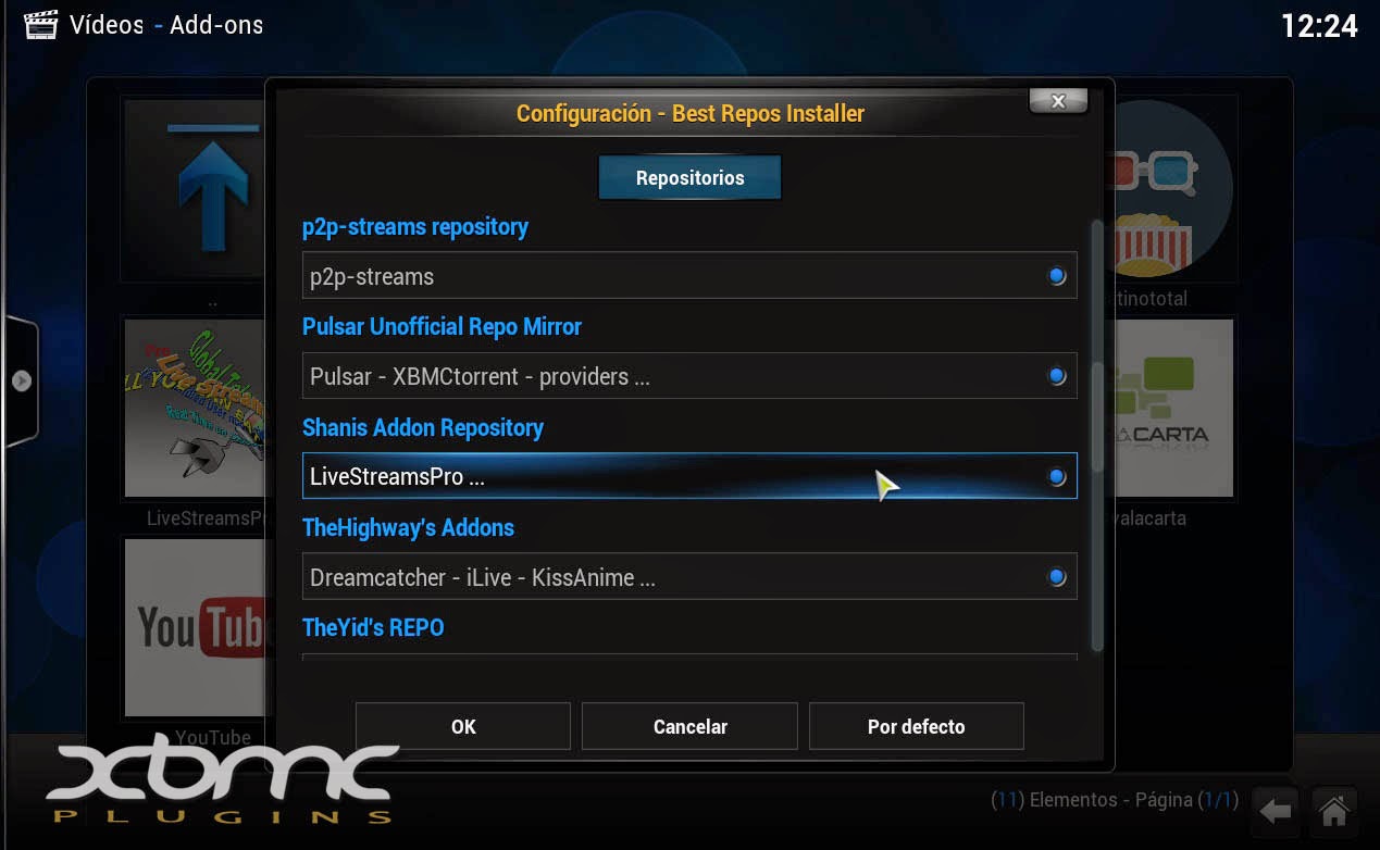 BEST REPOS INSTALLER : Instalador de Repositorios - PLUGINSXBMC