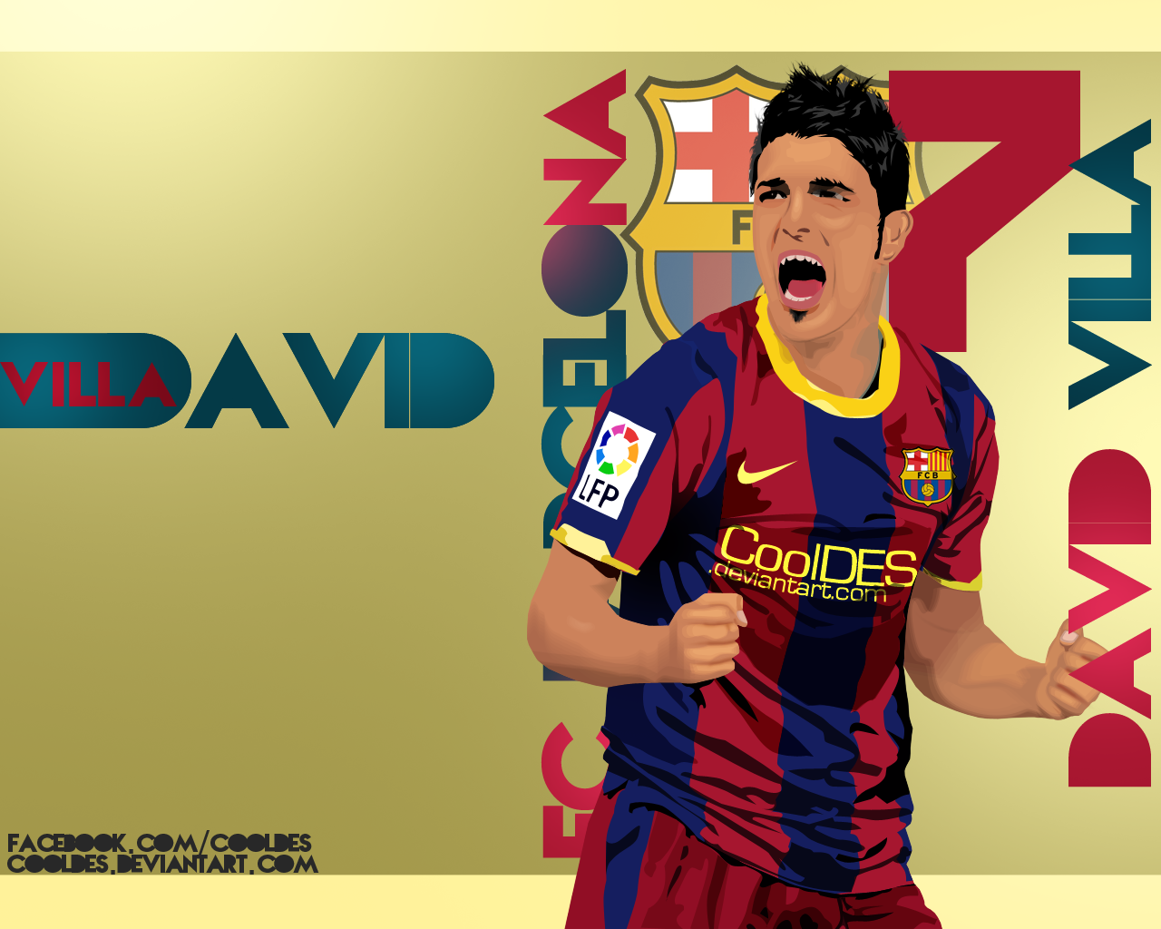 Cartoon Pictures of David Villa
