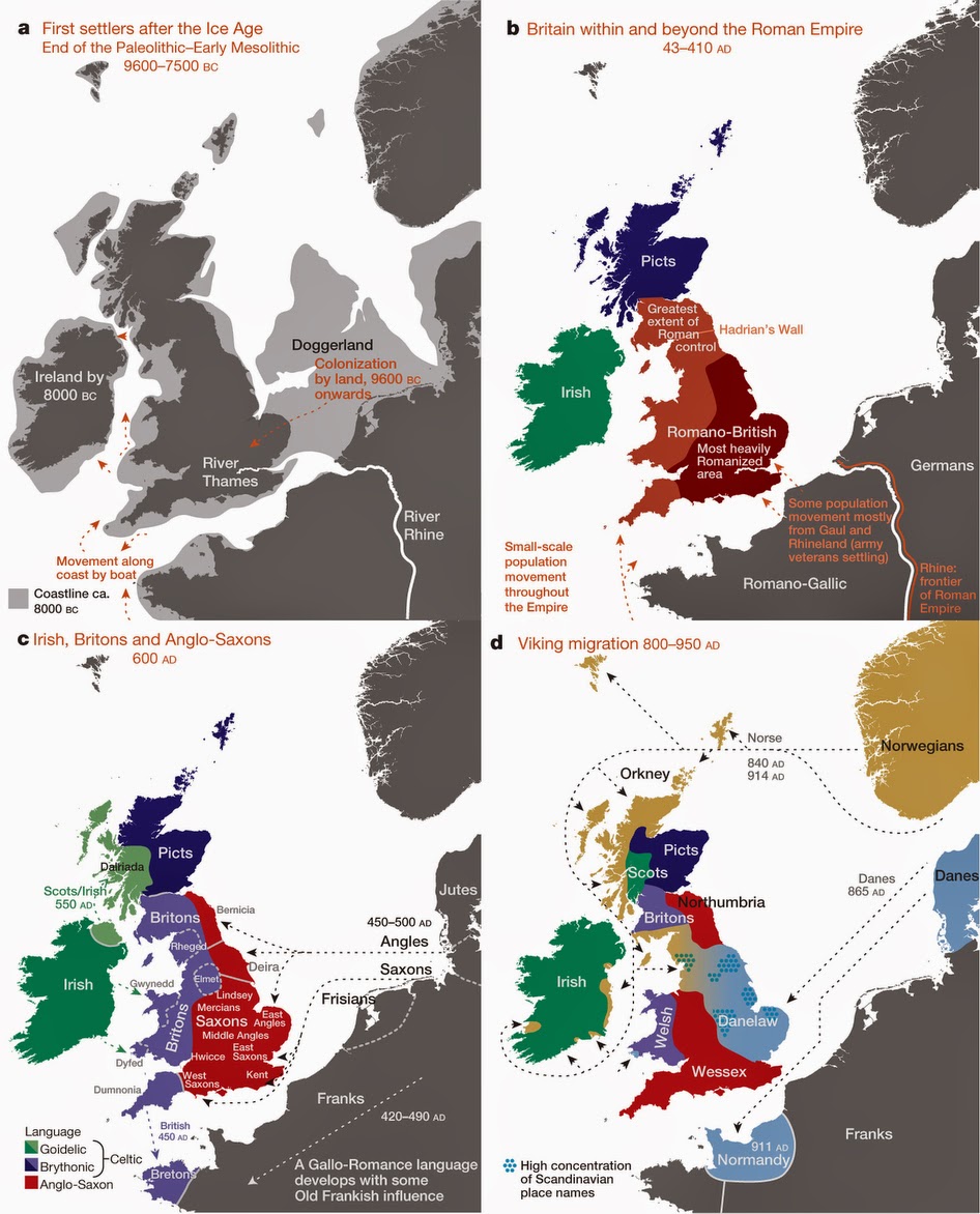 Map of the UK showing DNA clustering of individuals (theguardian.com ...