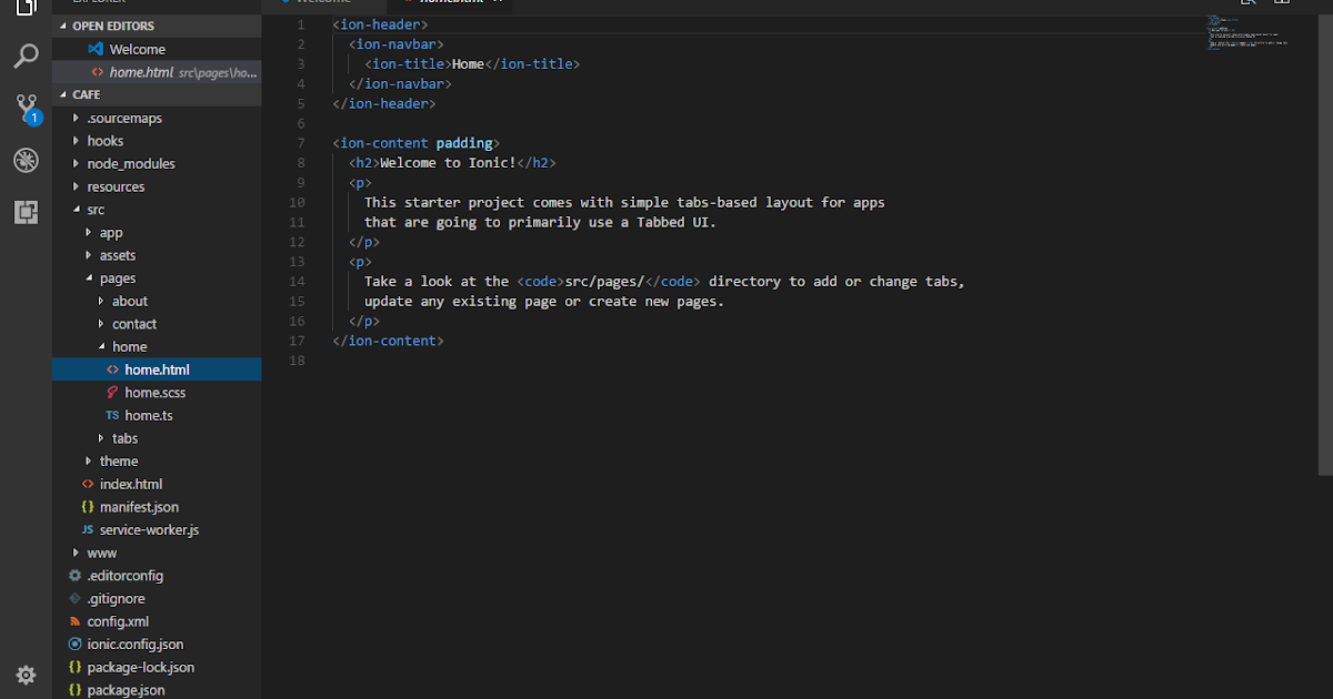 Menggunakan Visual Studio Code untuk develop Ionic