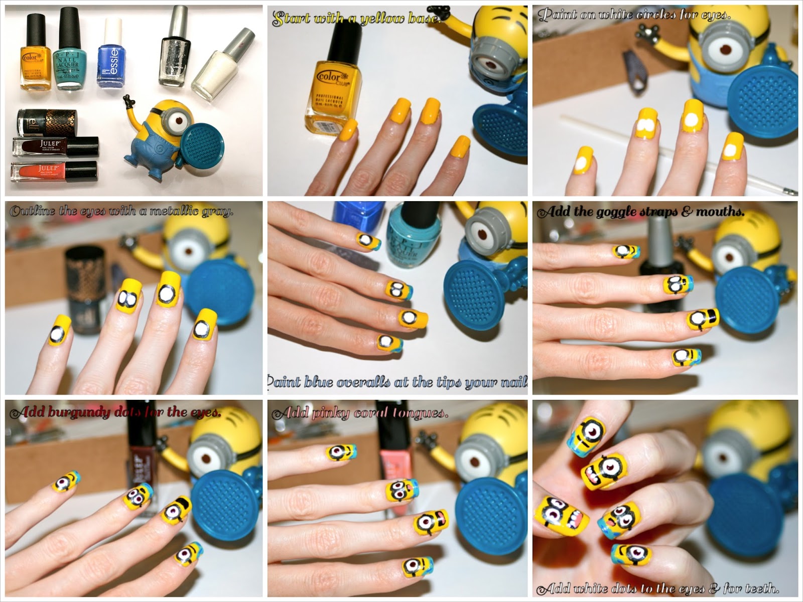 evlady: Despicable Me Minion Nail Art & Pictorial
