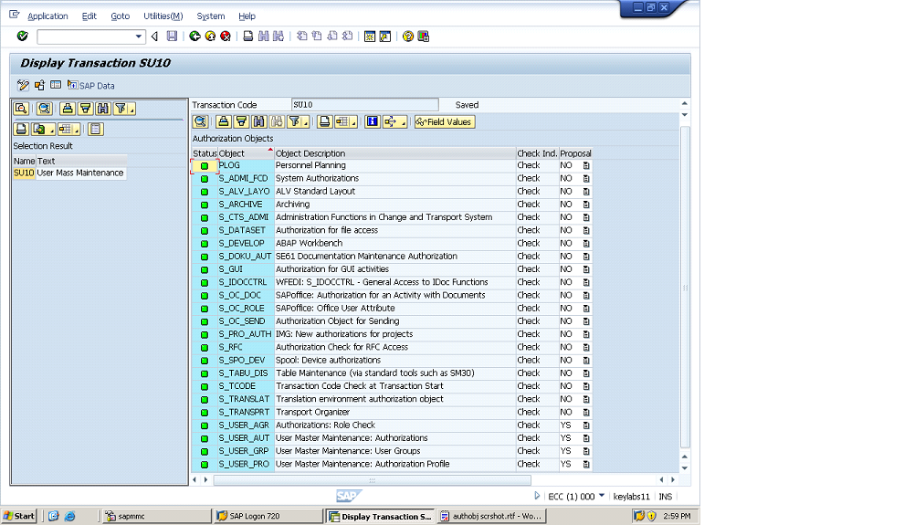 Sap Security Tutorial Maintaing Auth Objects As Check Indicator Su24