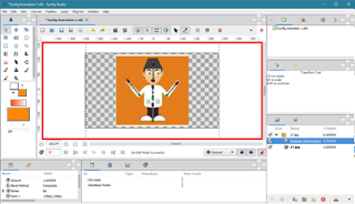 Tutorial cara menggerakan objek anak kecil pada Synfig Studio