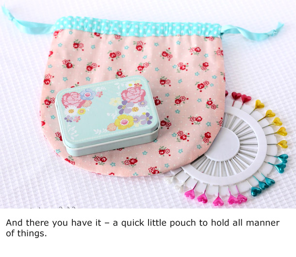 Pretty Drawstring Pouch Tutorial ~ Free-Tutorial.net