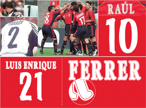 Football teams shirt and kits fan: Font Spain WC 1998 kits