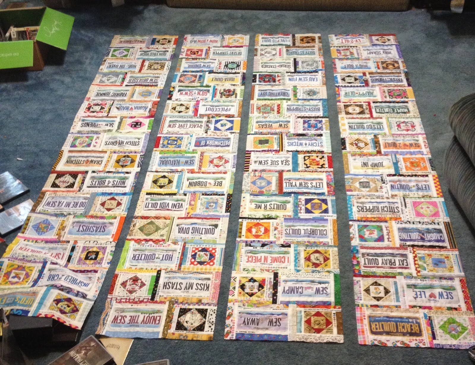 Susan's Quilt Creations: 2015 License Plate Quilt finished