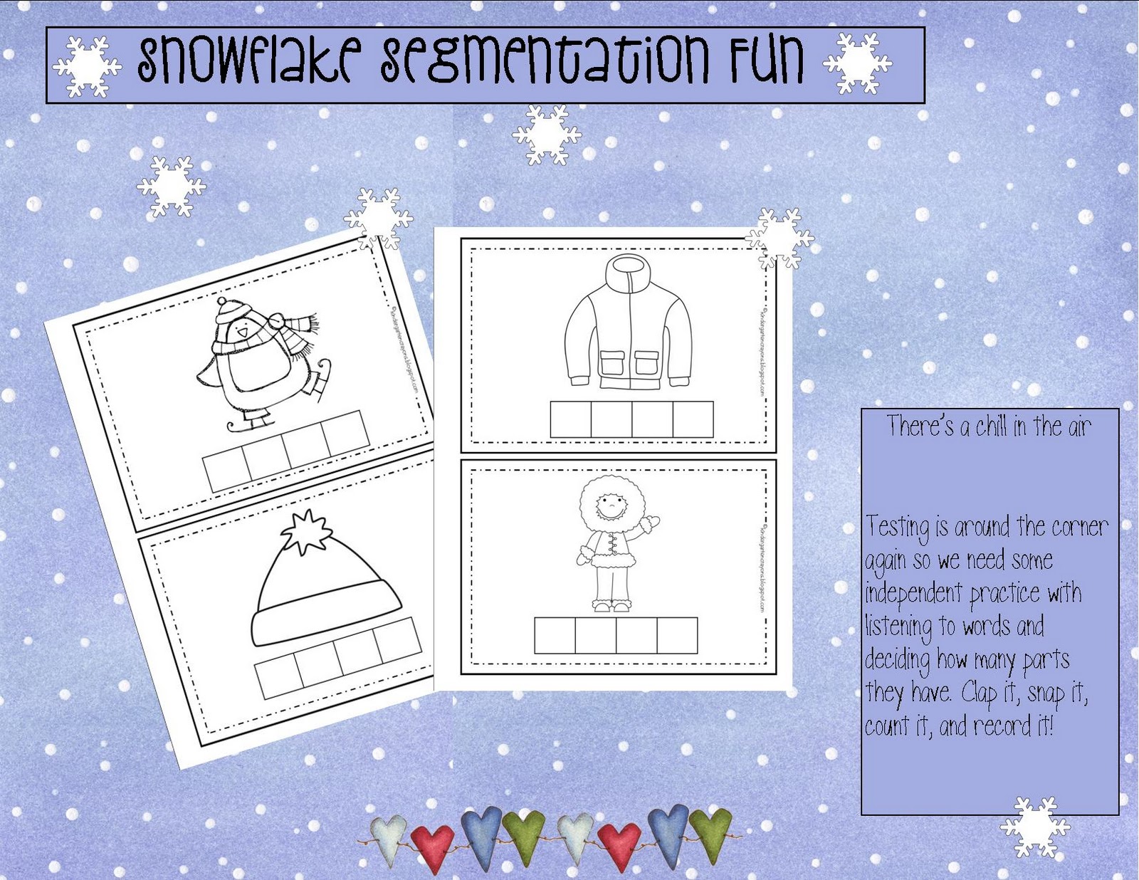 Kindergarten Crayons: Snowflake Segmentation Fun