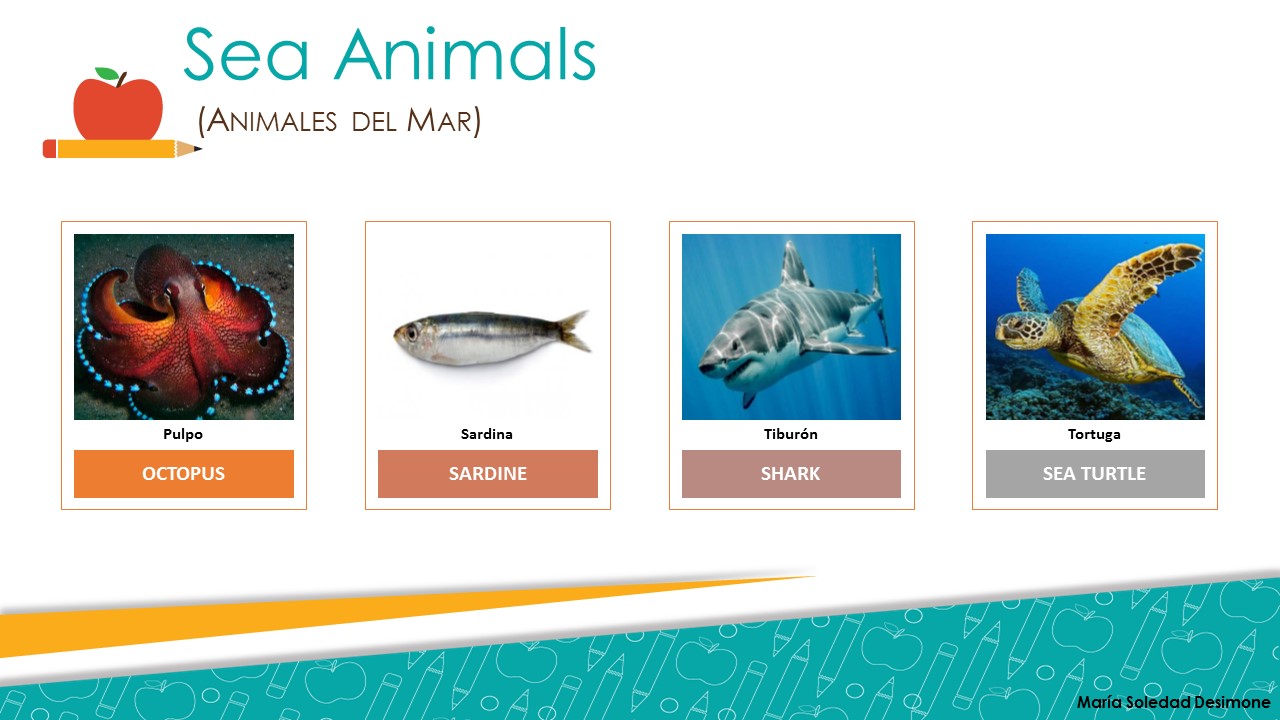 Cultura y TIC: INGLÉS. VOCABULARY. SEA ANIMALS (ANIMALES DEL MAR)